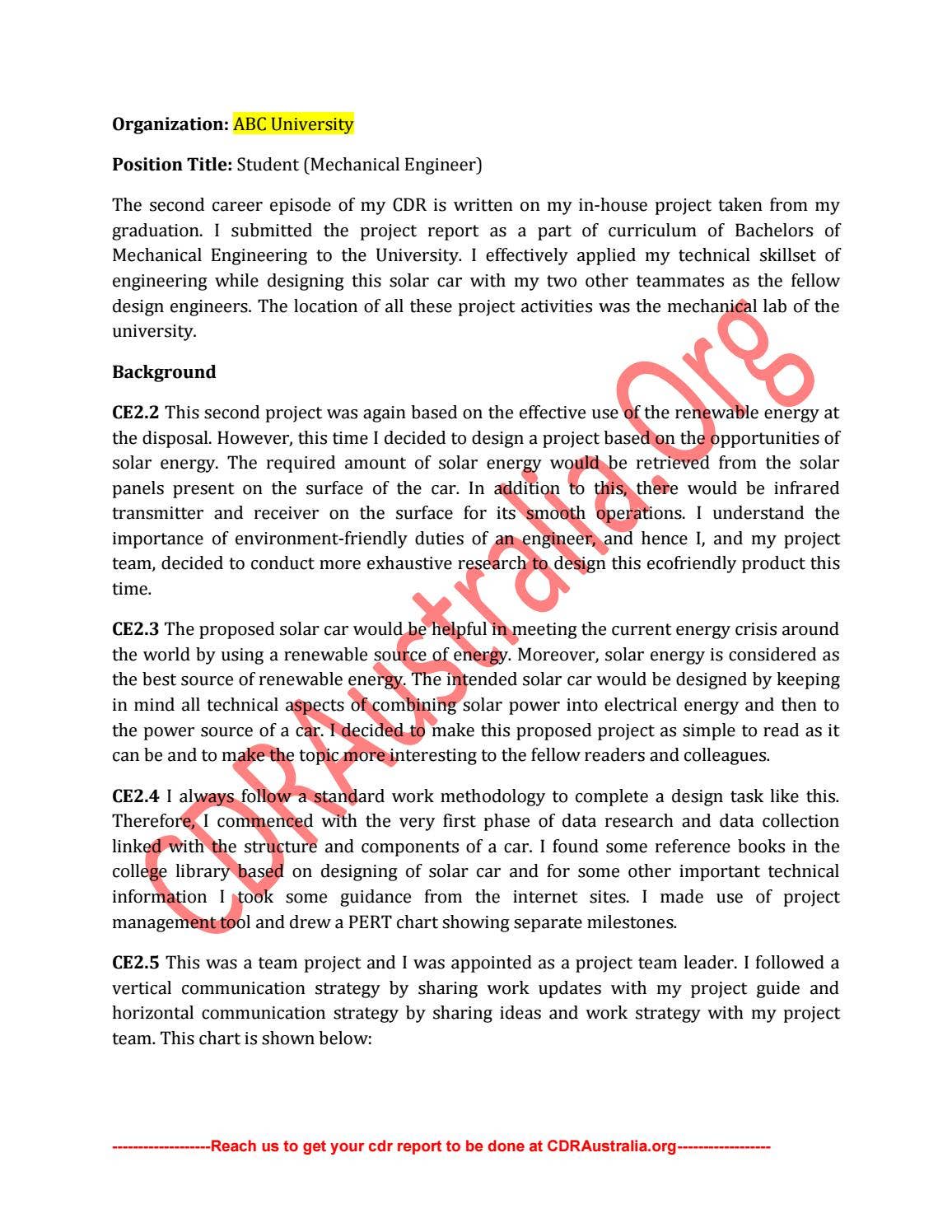 Sample CDR for Mechanical Engineer PDF by Andrew Robert - Issuu