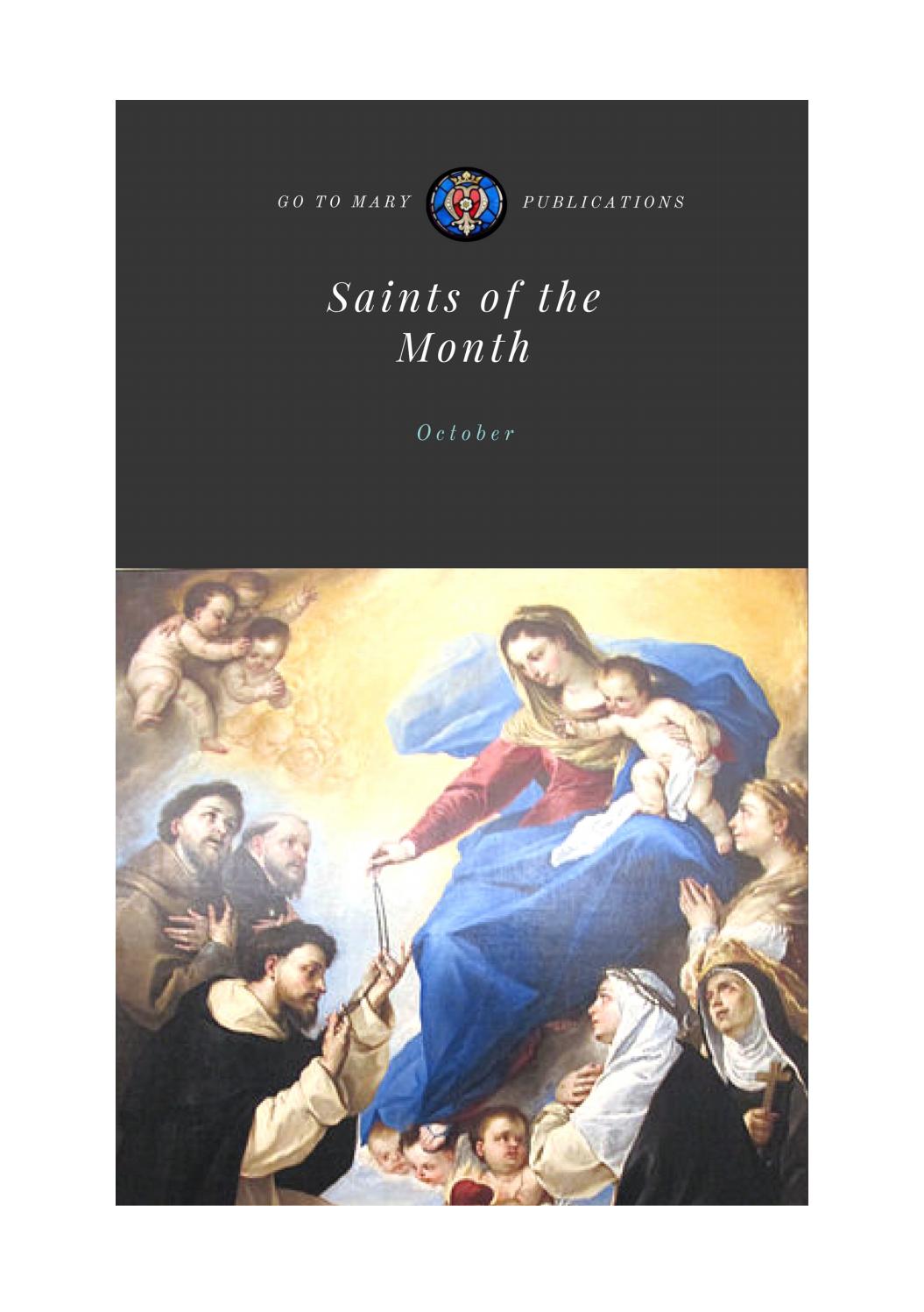 Saints of the Month: October by Go to Mary - Issuu