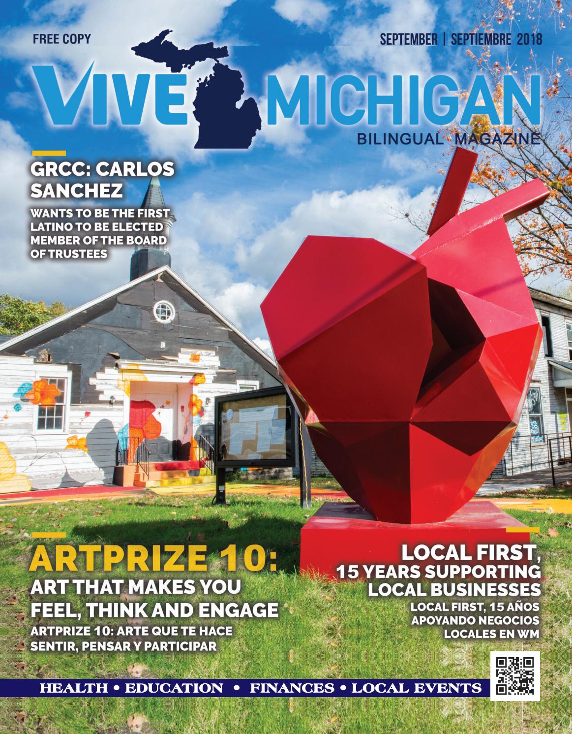 Vive Michigan Magazine - September 2018 | ArtPrize 10: Art That Makes ...