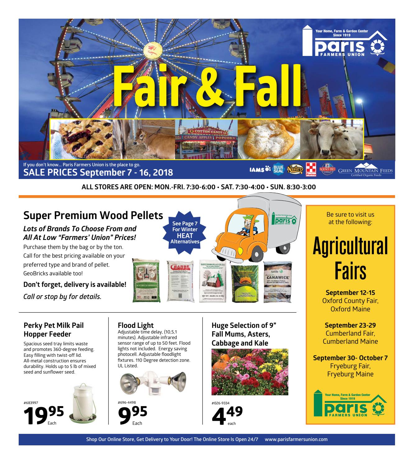Paris Farmers Union Fair & Fall Sale Flyer by Paris Farmers Union - Issuu