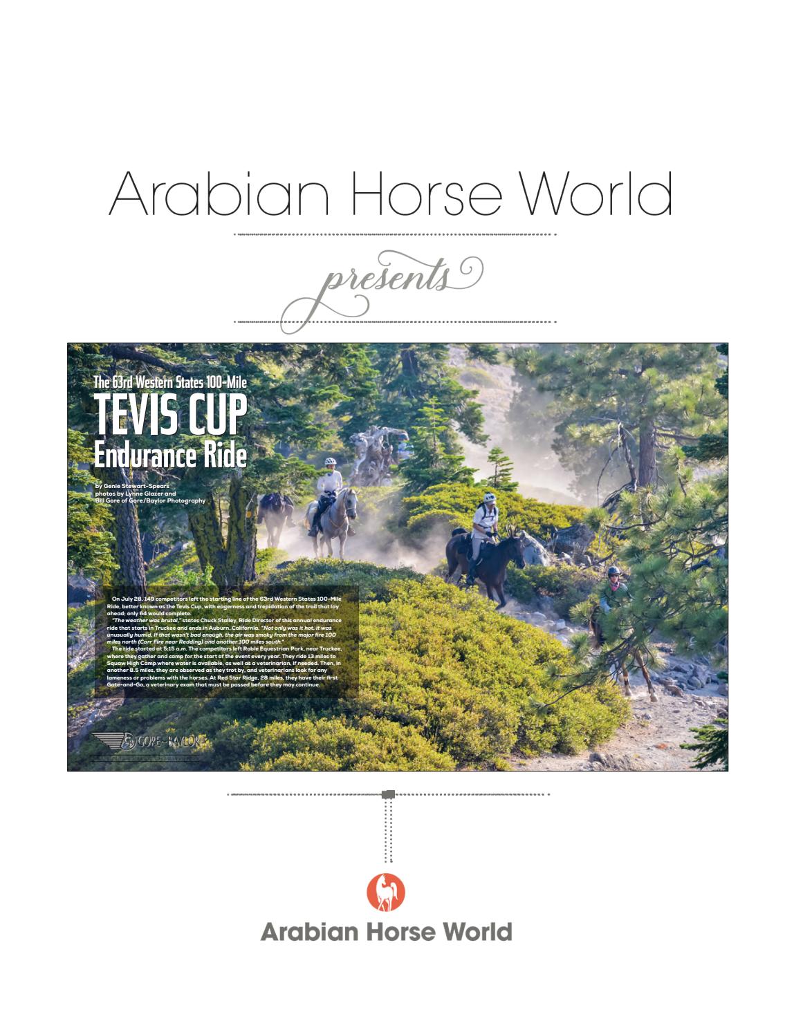 63rd Western States Tevis Cup Endurance Ride by Arabian Horse World - Issuu