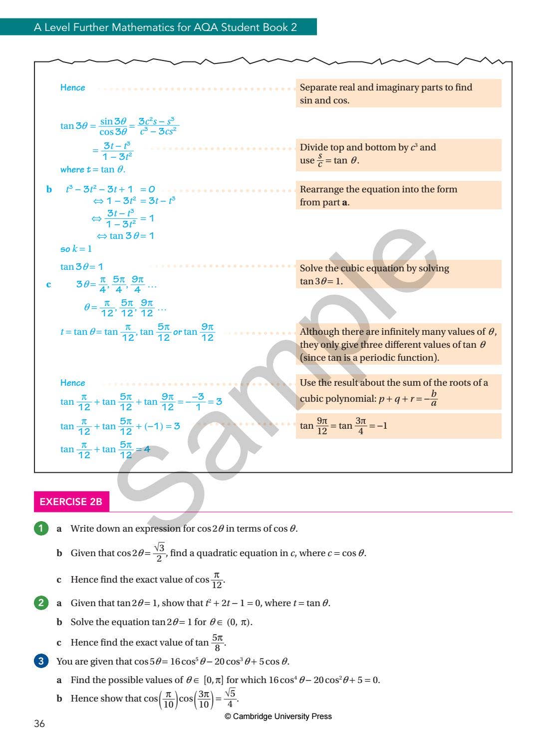 Preview A Level Further Mathematics for AQA Student Book 2 by Cambridge ...