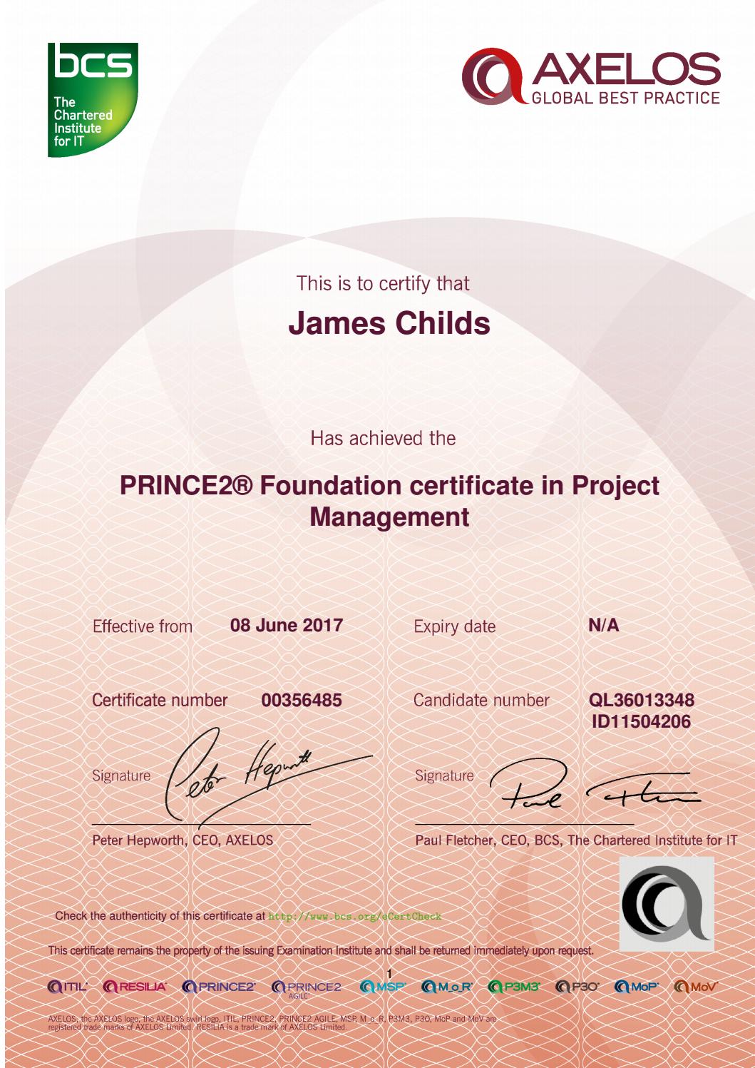 Prince2 Project Management Qualification