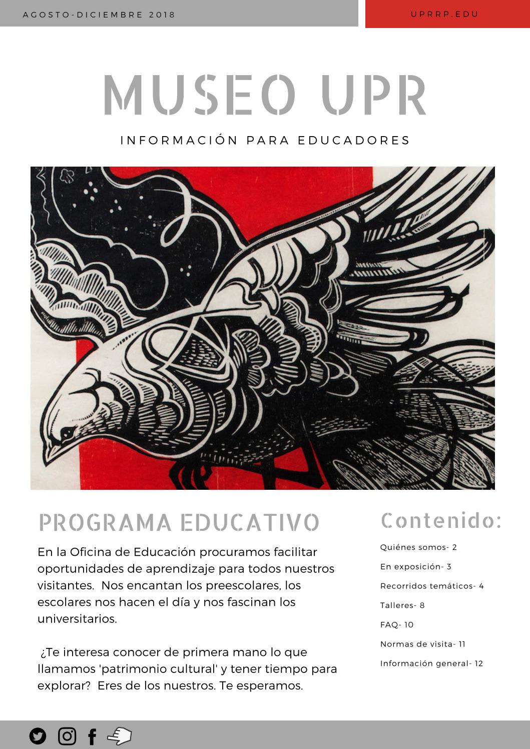 MUSEO UPR: INFORMACIÓN PARA EDUCADORES by Museo de Historia ...