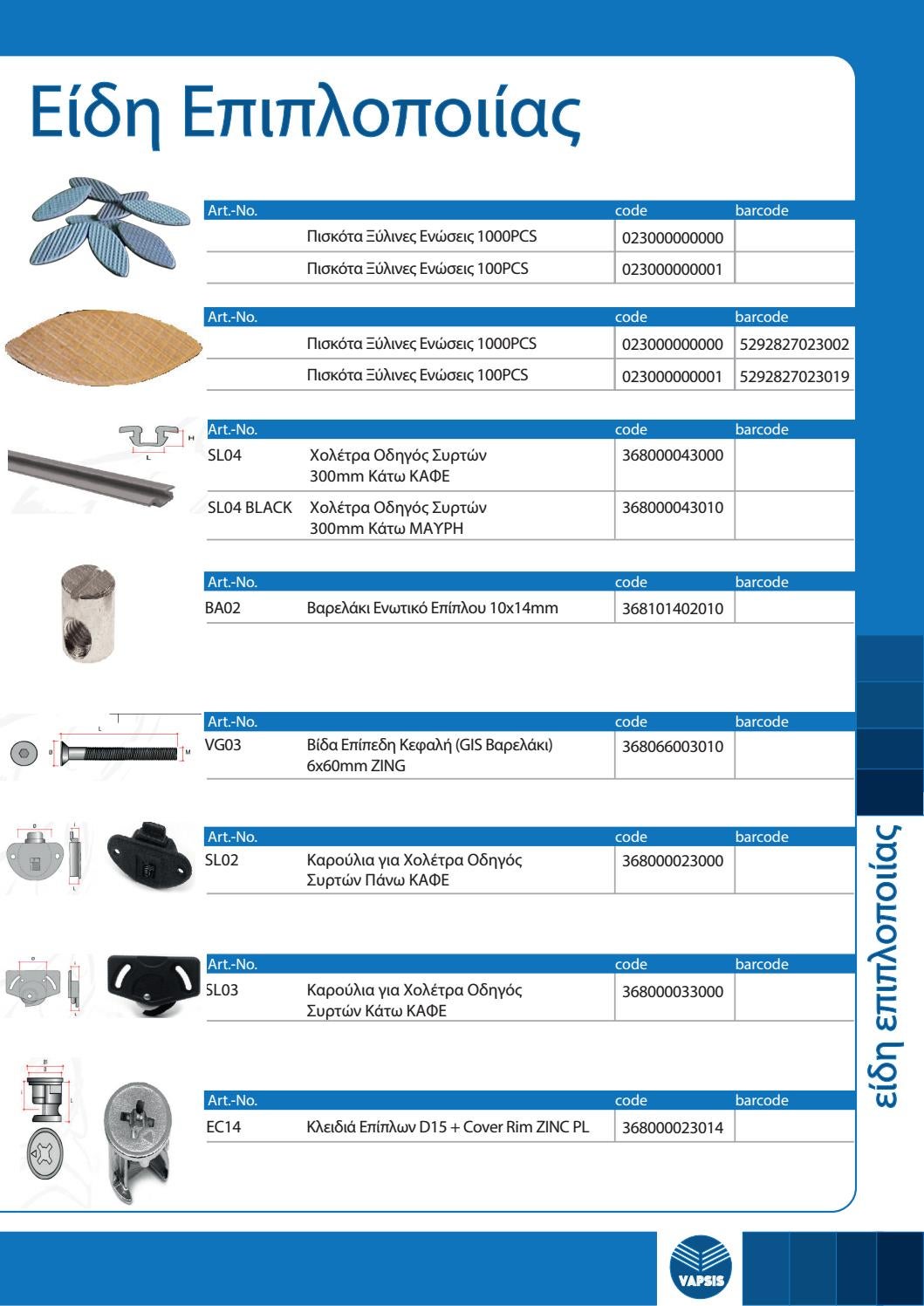 Είδη Επιπλοποιίας - Furnishing Hardware by N.V.Vapsis - Issuu