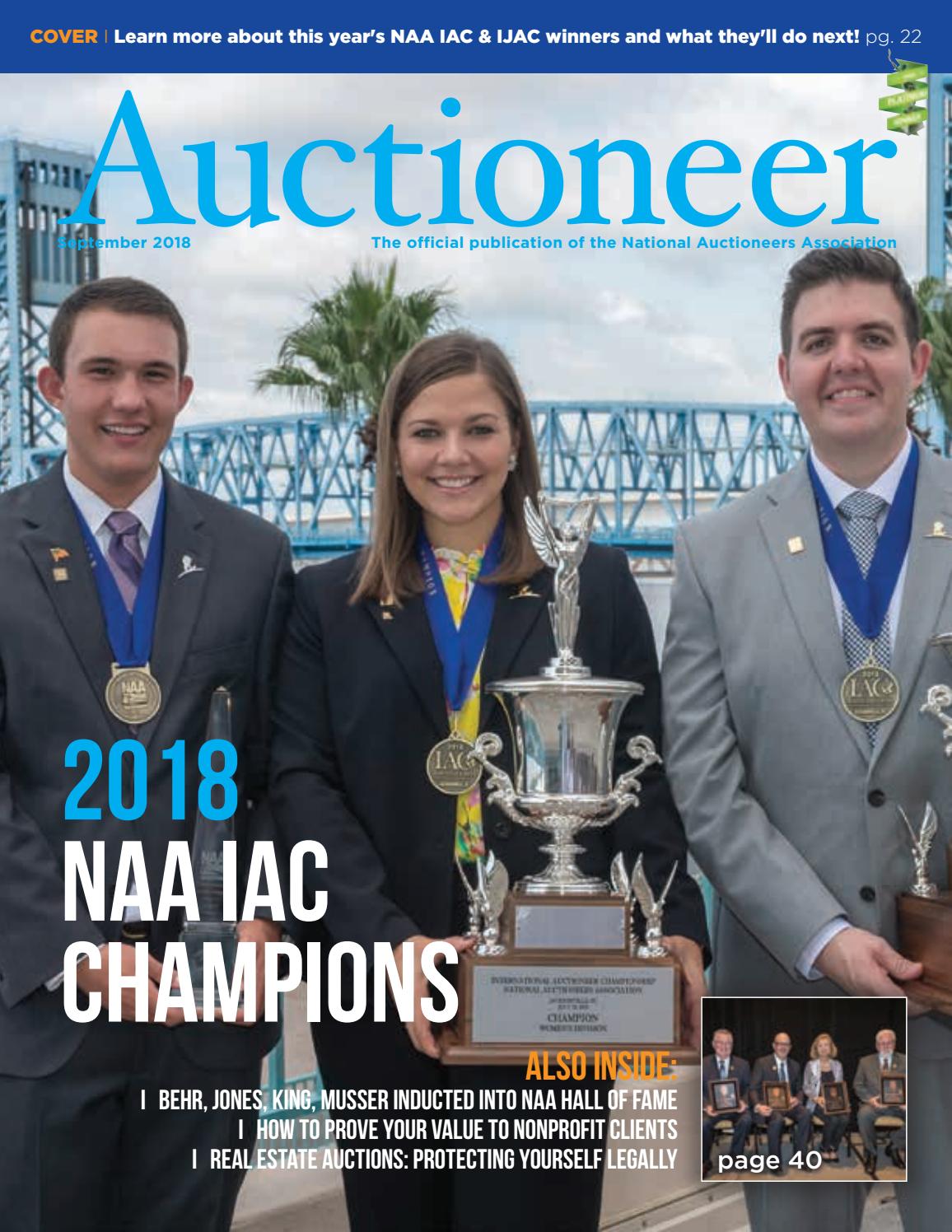 Auctioneer — September 2018 by National Auction Association - Issuu