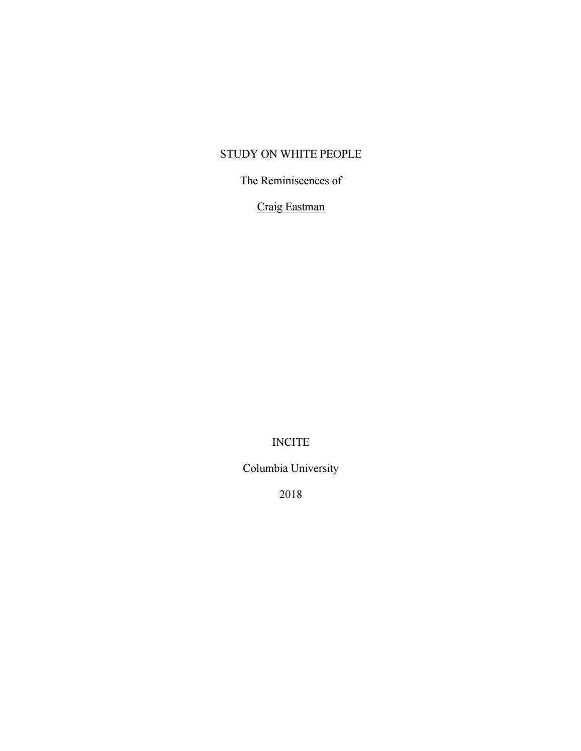 Craig Eastman by Columbia - Oral History - Issuu