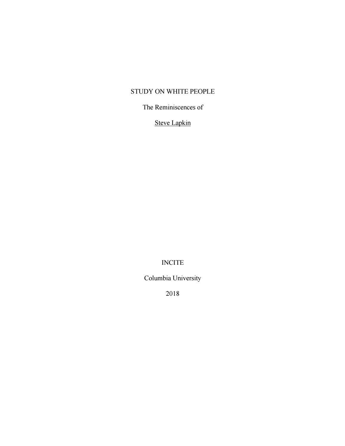 Steve Lapkin by Columbia - Oral History - Issuu