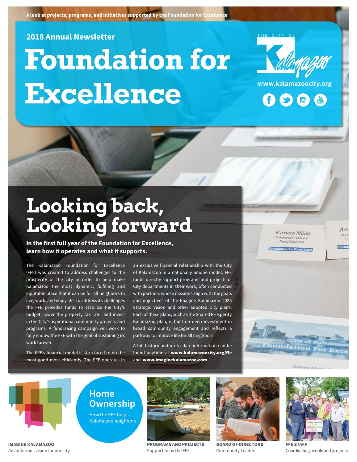 Foundation for Excellence Summer 2018 Newsletter by kalamazoocity - Issuu