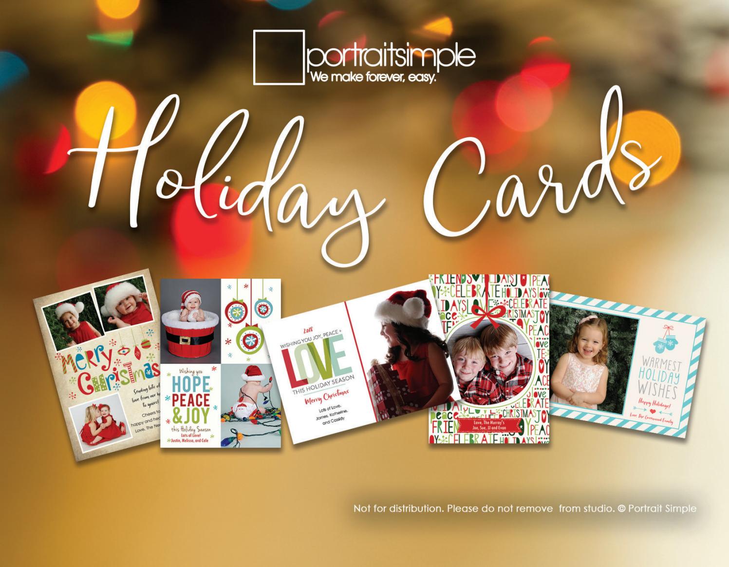 2018 Portrait Simple Holiday Card Catalog by Portrait Simple - Issuu