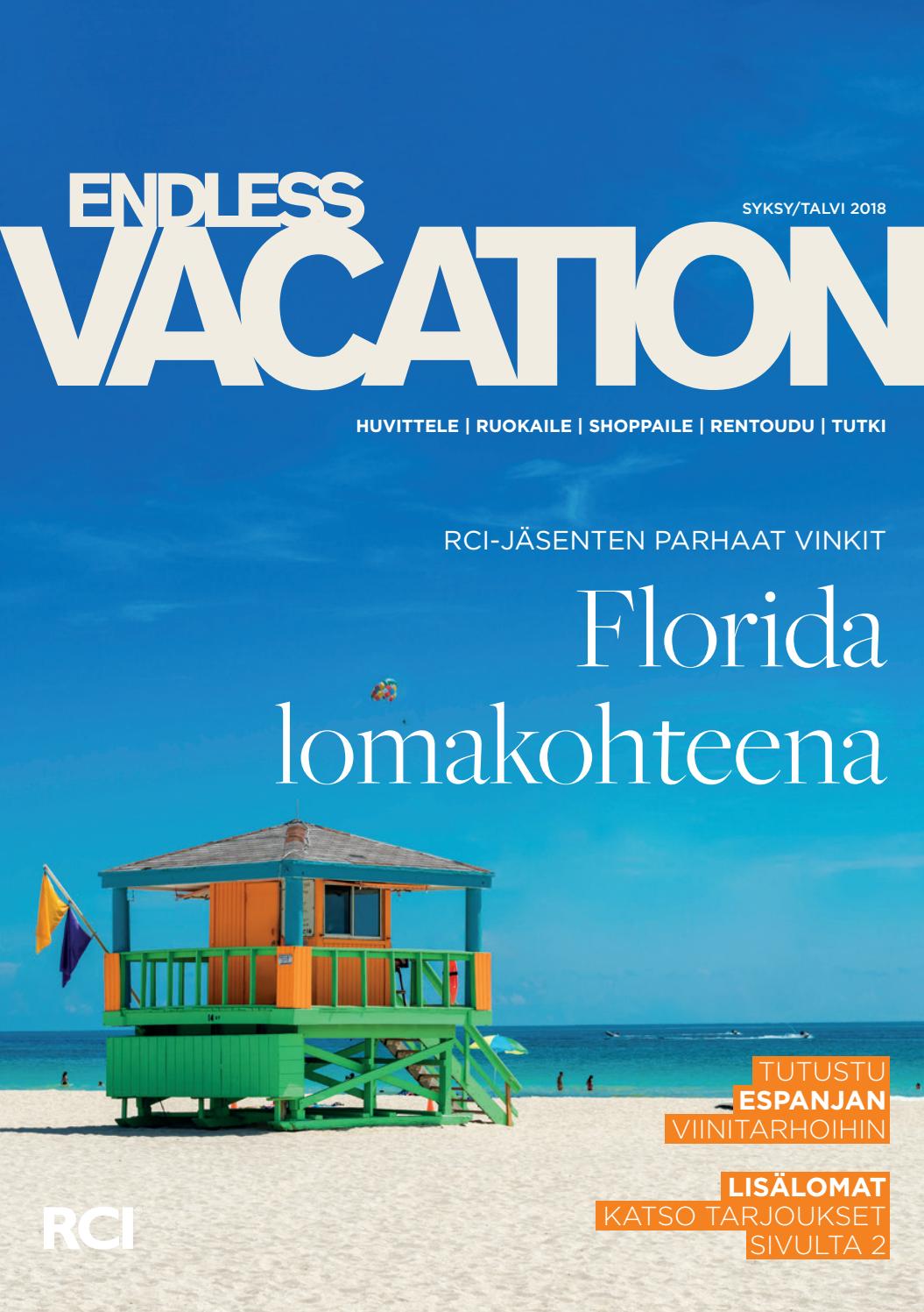 Endless Vacation magazine Finnish September 2018 by RCI Europe, Middle ...