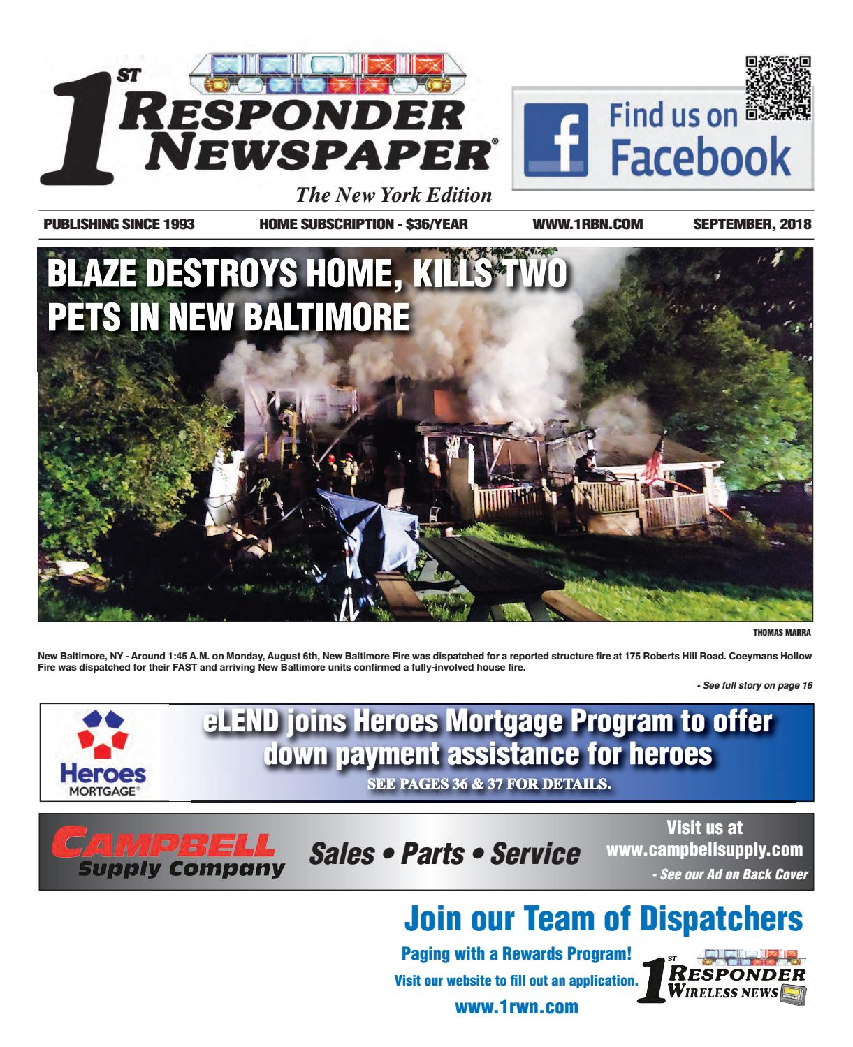 1st Responder Newspaper NY September Edition by Belsito Communications ...