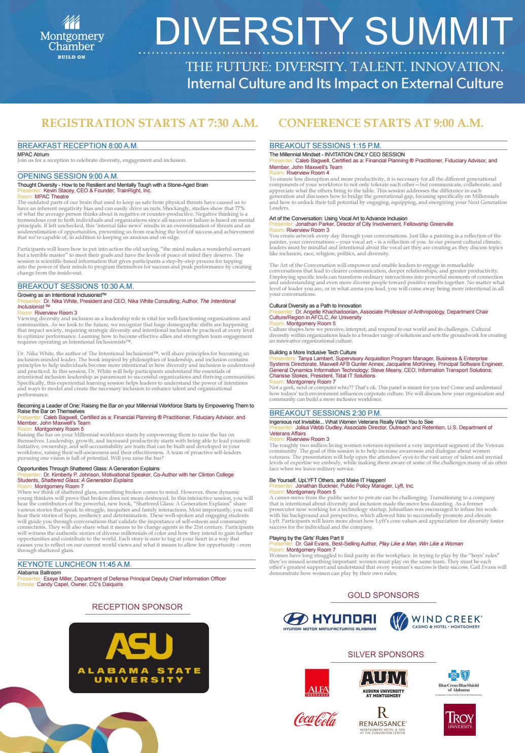 Diversity Summit Full Agenda by Montgomery Area Chamber of Commerce - Issuu
