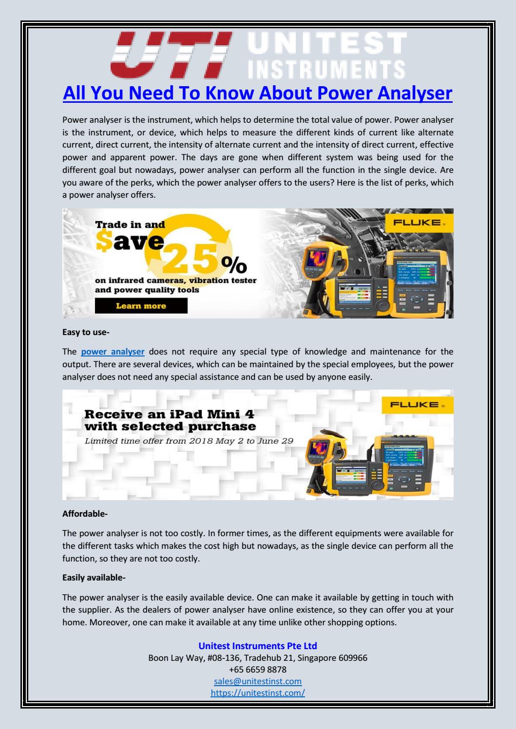 All You Need To Know About Power Analyser by Unitest Instruments - Issuu