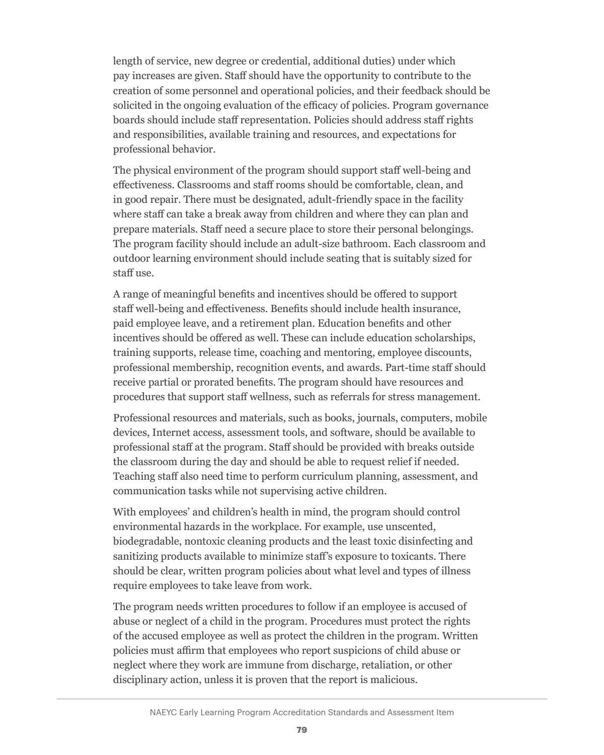 NAEYC Early Learning Program Accreditation Standards and Assessment Items by NAEYC - Issuu