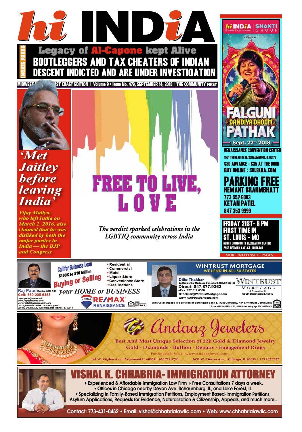 hi INDiA | September 14, 2018 | Midwest Edition by hi INDiA Weekly - Issuu