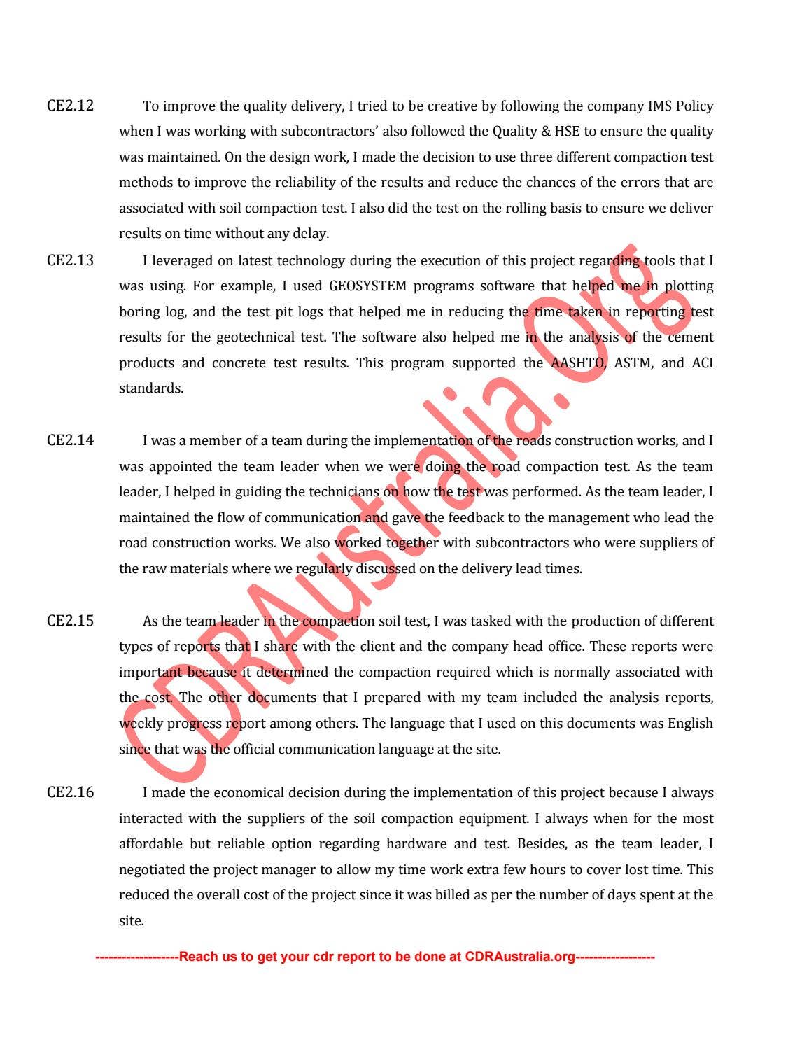 CDR Report Sample for Civil Engineer PDF by Andrew Robert - Issuu