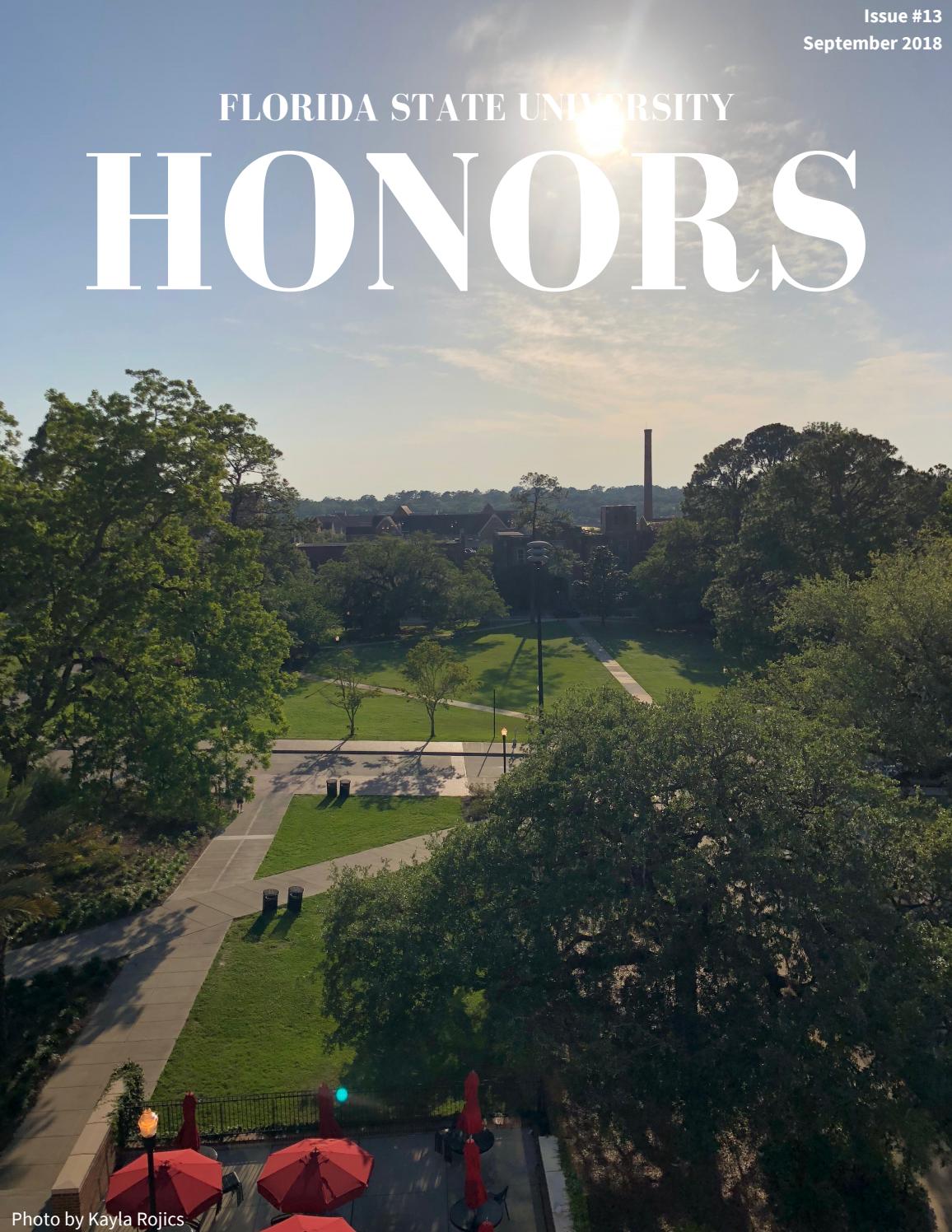 FSU Honors Newsletter Issue #13 September 2018 by Honors Student ...