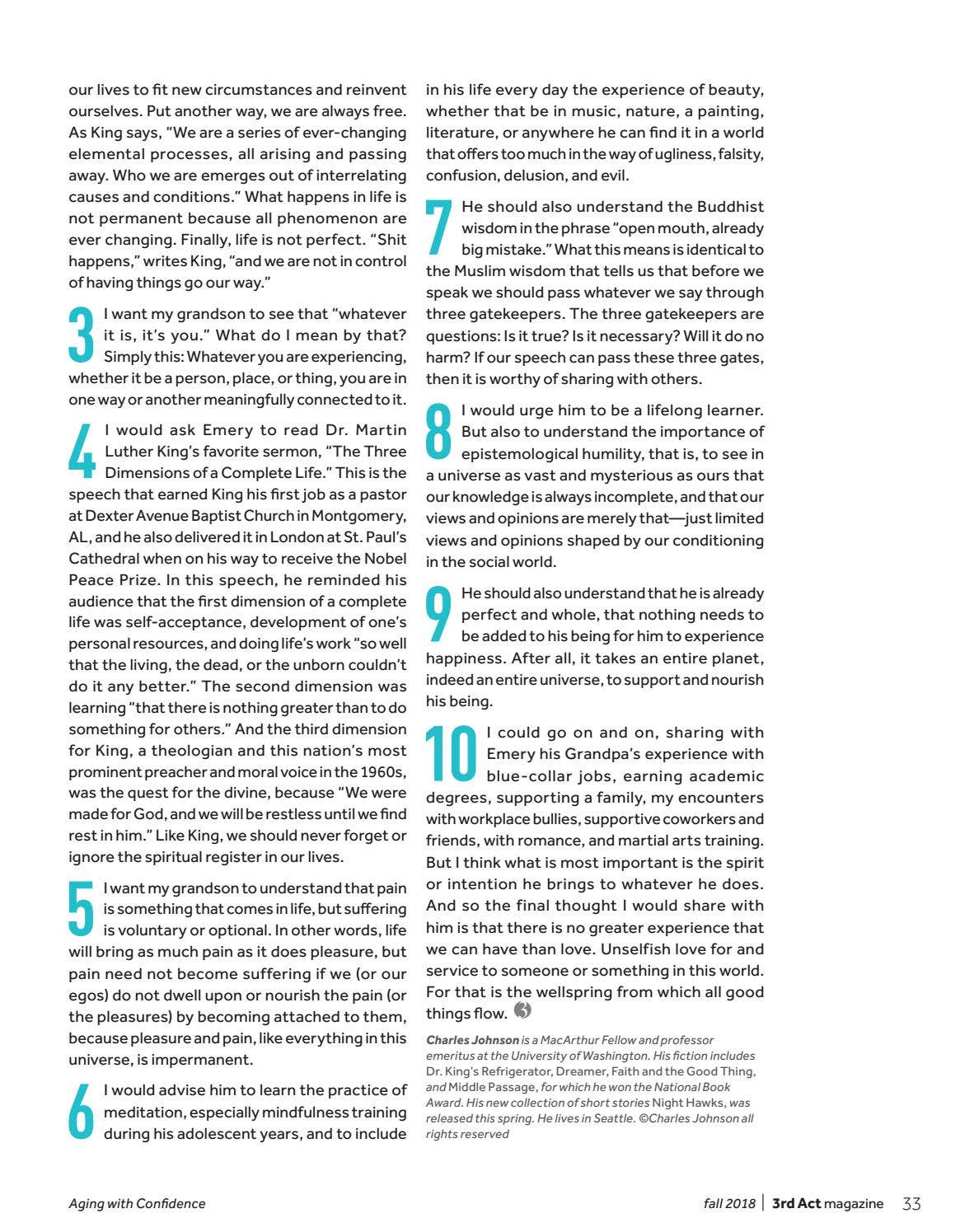 3rd Act Magazine - Fall 2018 by 3rd Act Magazine - Issuu