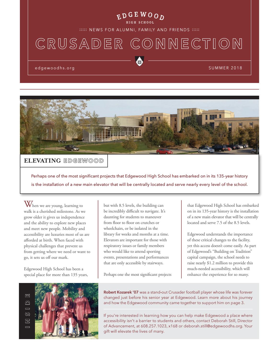 Crusader Connection Summer 2018 by Edgewood High School - Issuu