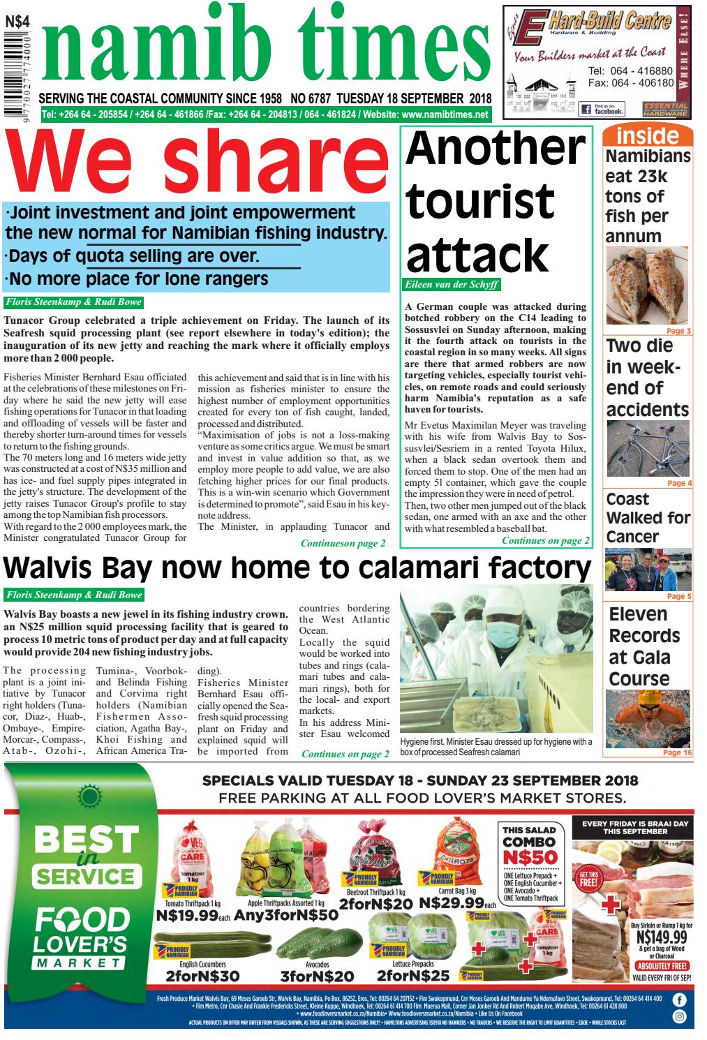 18 sept namib times e-edition by Namib Times Virtual - Issuu