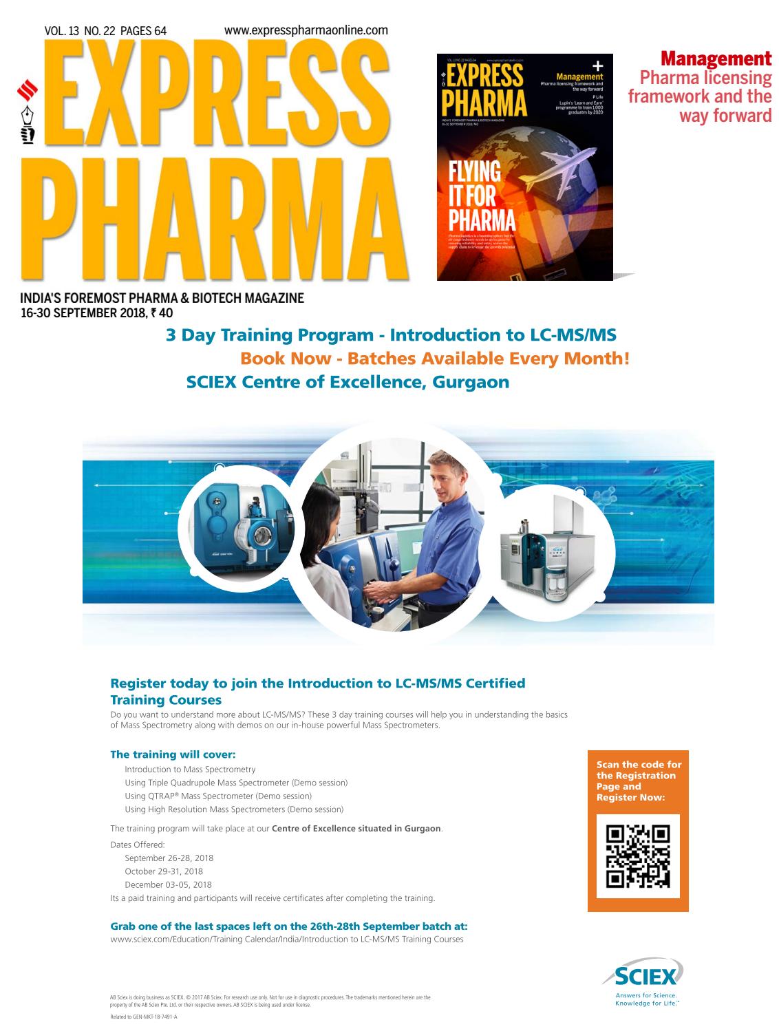 Express Pharma (Vol.13, No.22) September 16-30, 2018 by Indian Express ...