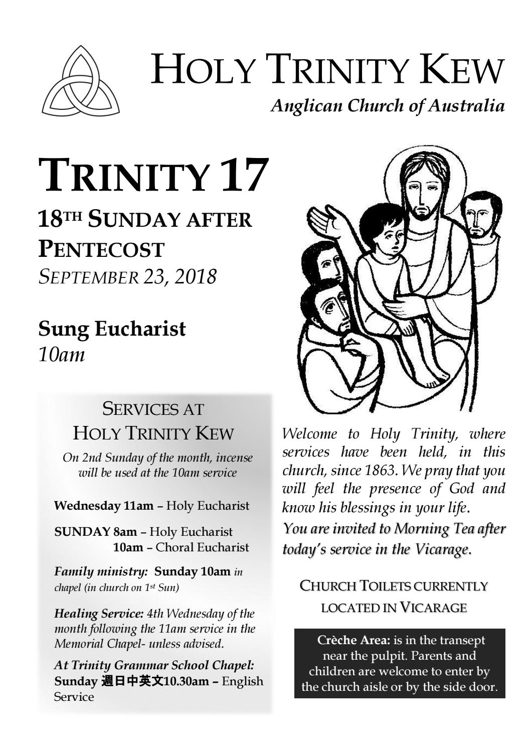 Trinity 17, Sunday September 23, 2018, 10am by Holy Trinity - Issuu