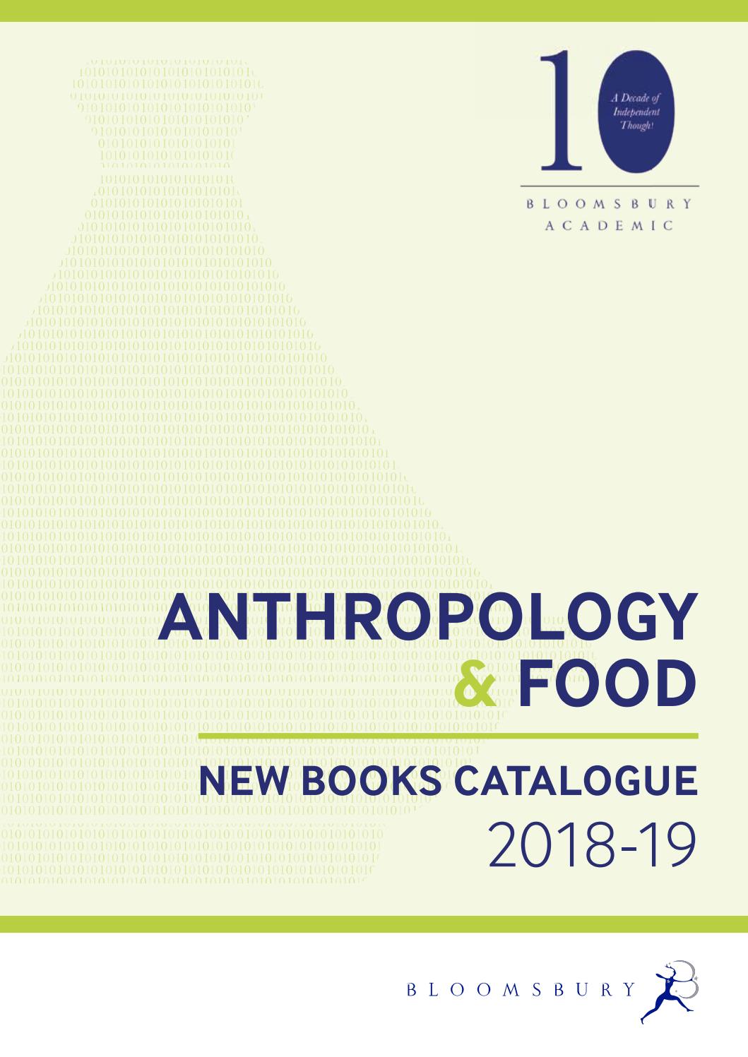 Anthropology & Food Catalogue 2018-19 by Bloomsbury Publishing - Issuu
