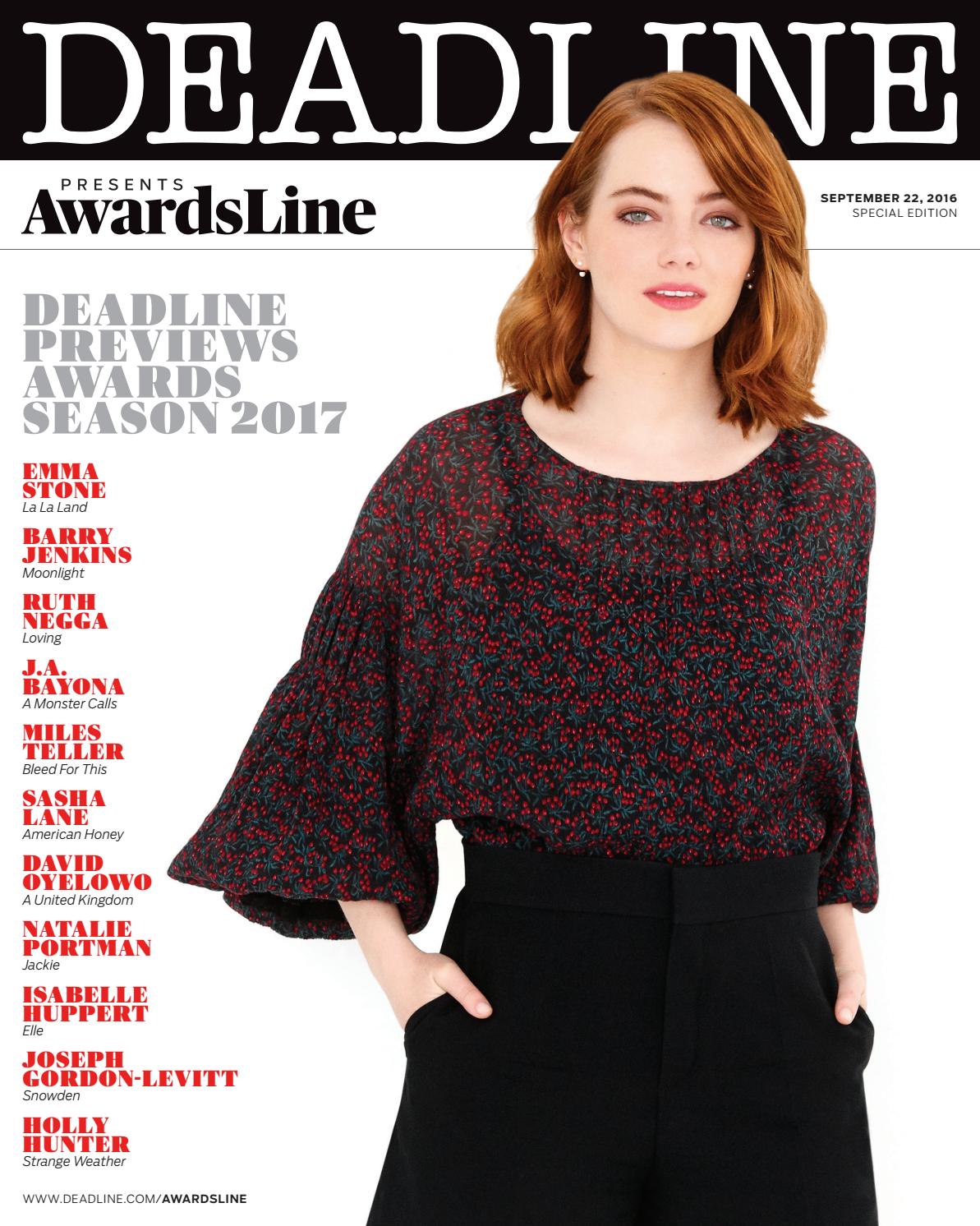 Deadline Hollywood - Awards Season Preview - 09/22/16 by Deadline ...