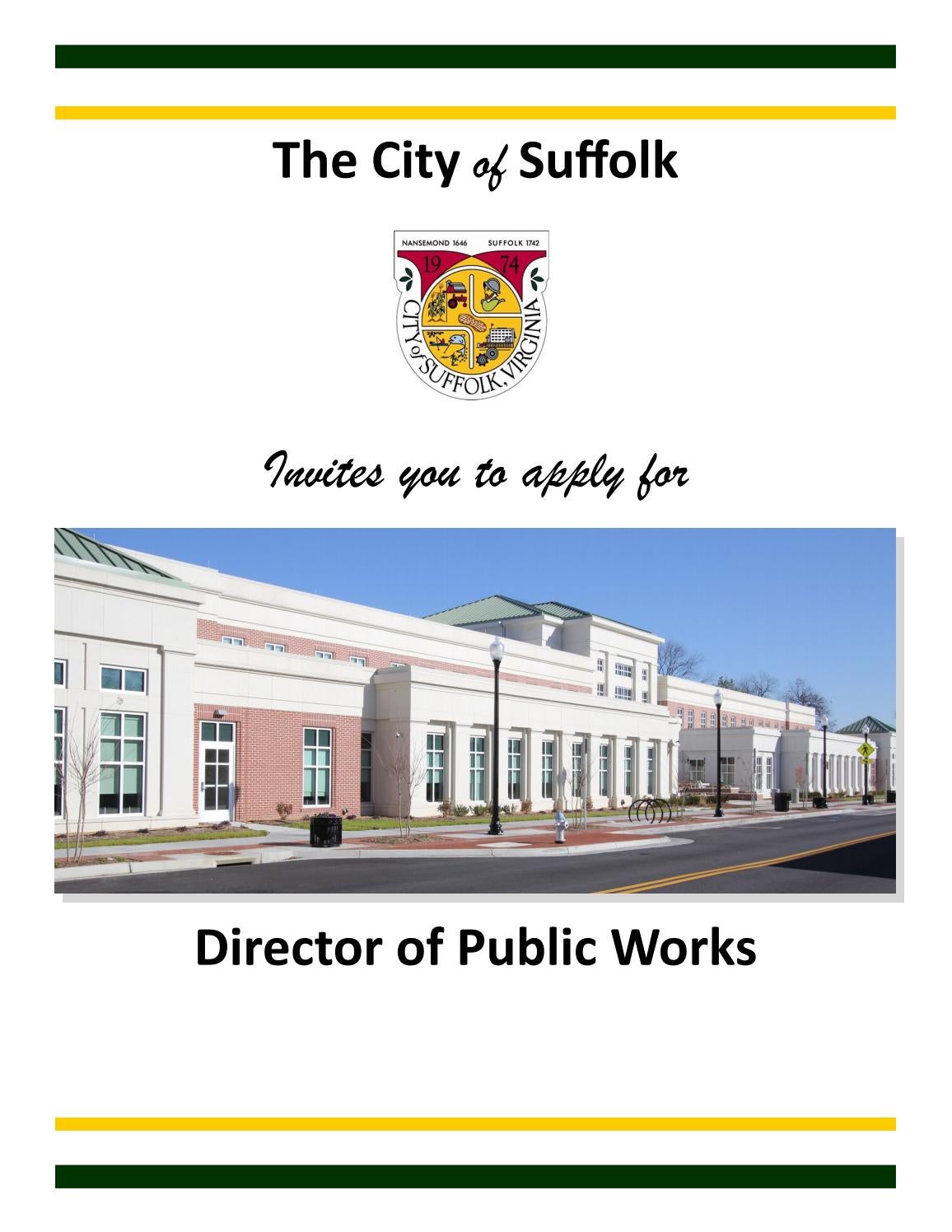Director of Public Works brochure by City of Suffolk, Virginia - Issuu