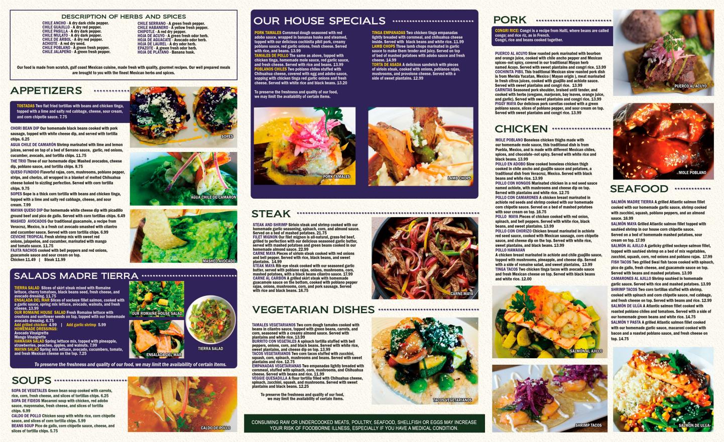 The Mayan Latin Cuisine - Menu by Bliones by BLIONES - Issuu