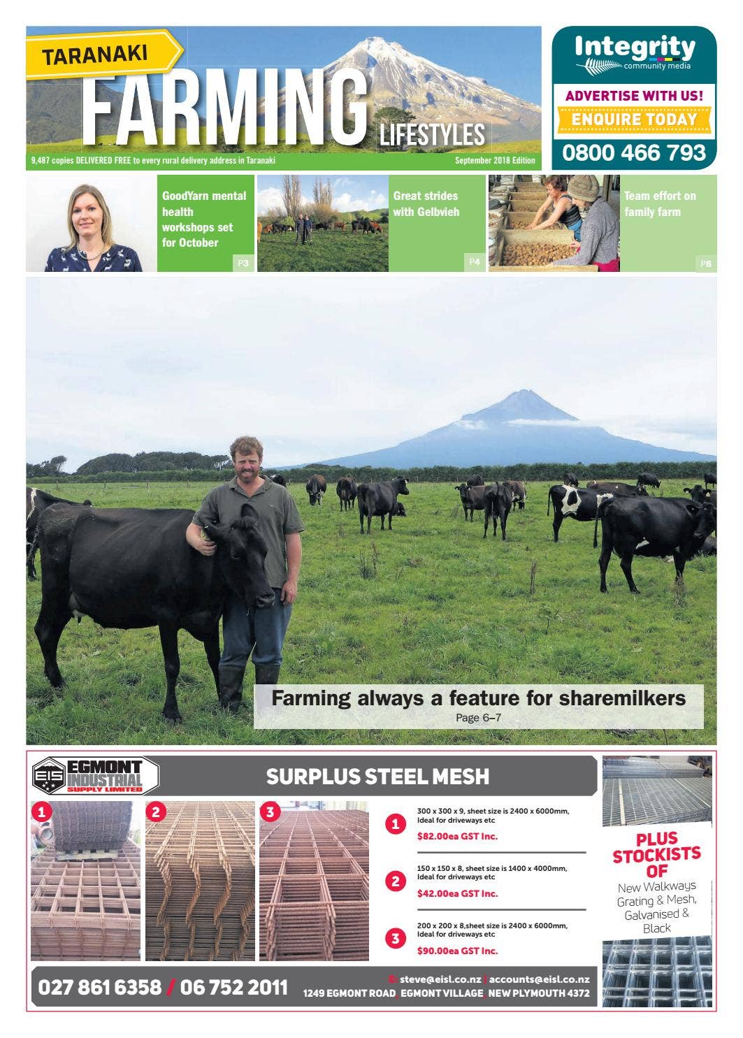 Taranaki Farming Lifestyles, September 2018 by Rural Matters - Issuu