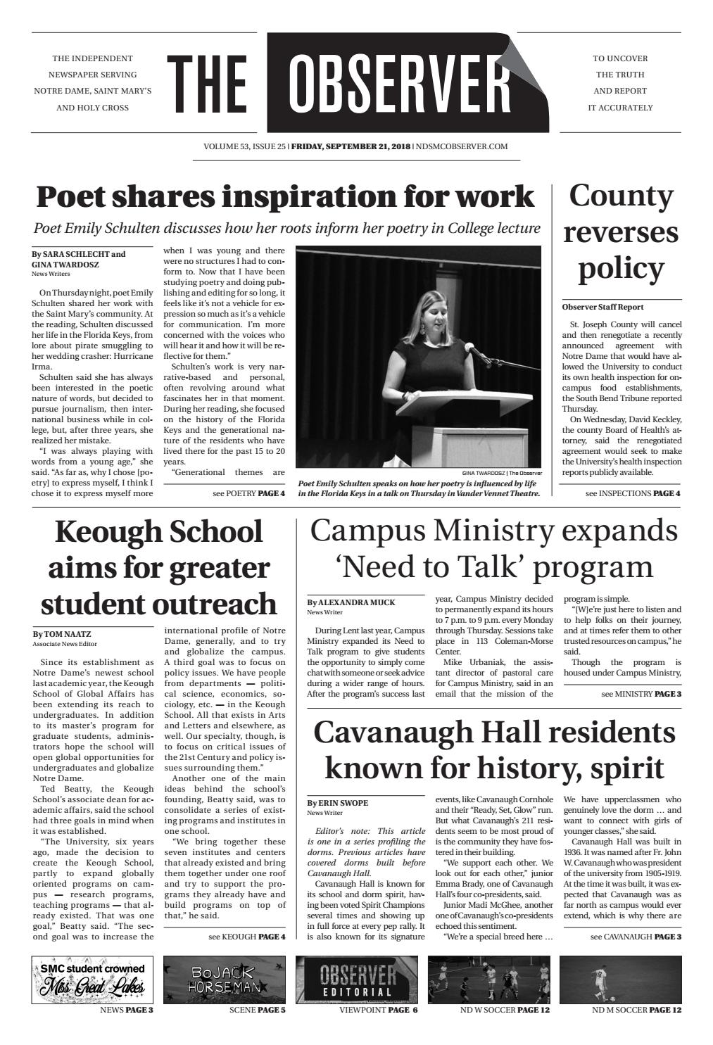 Print Edition of The Observer for Friday, September 21, 2018 by The ...