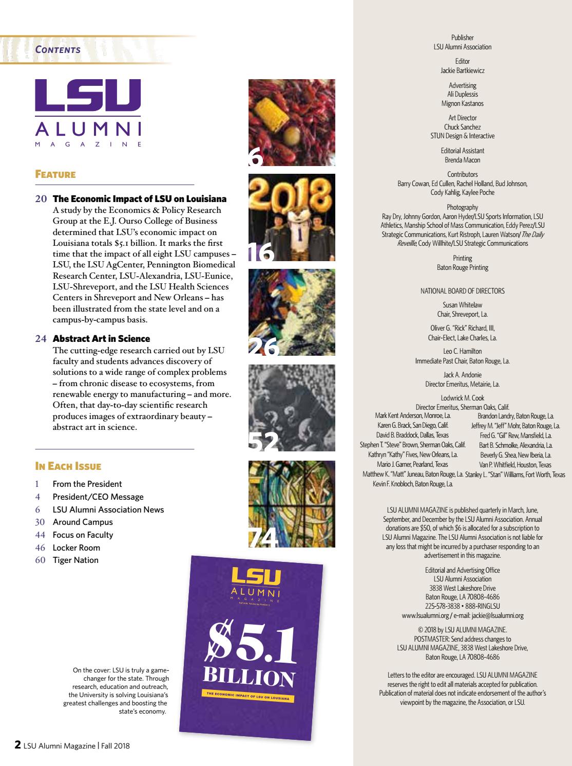 LSU Alumni Magazine_Fall 2018 by LSU Alumni Association - Issuu