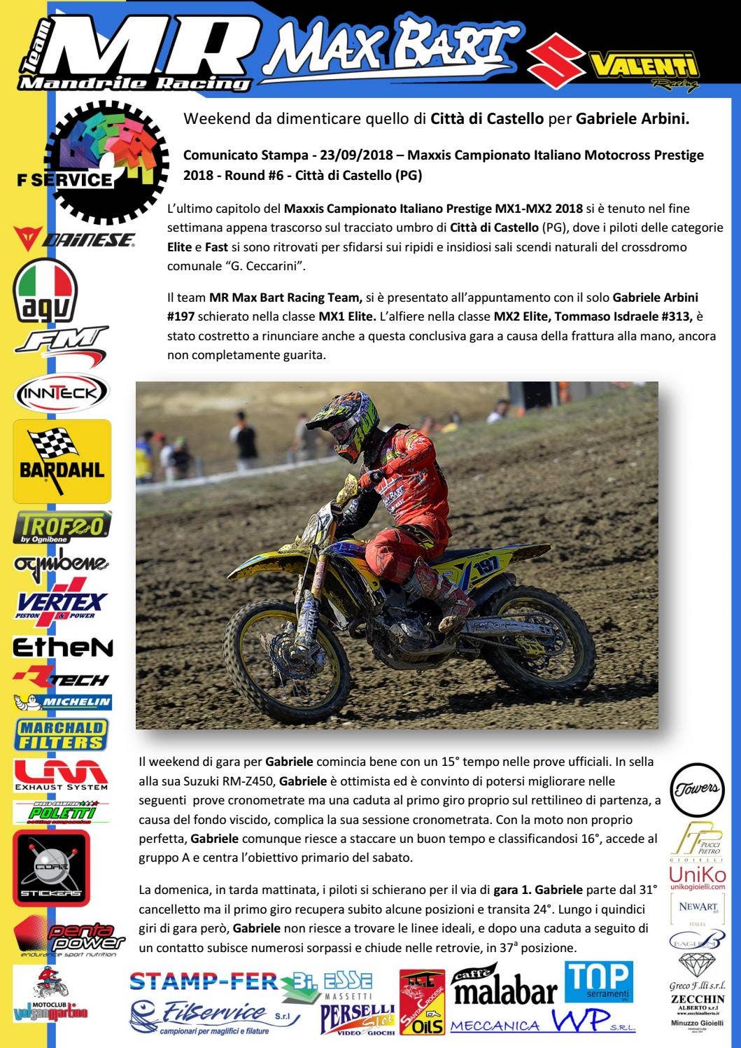 MR MAX BART RACING TEAM - Press Release 08 by Motocross Addiction - Issuu
