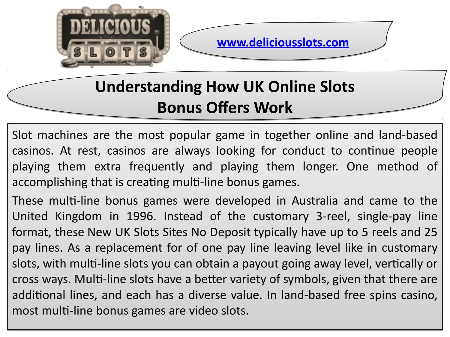 Understanding How UK Online Slots Bonus Offers Work by Summay Sanga - Issuu
