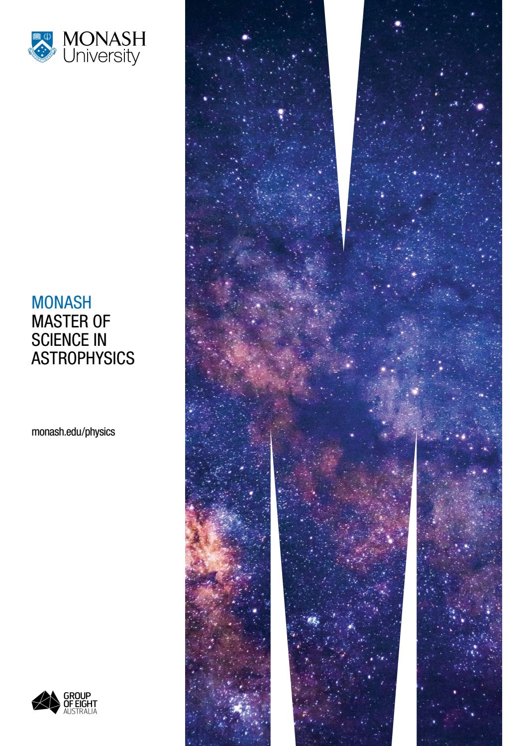 Monash Master of Science in Astrophysics by Monash Faculty of Science ...