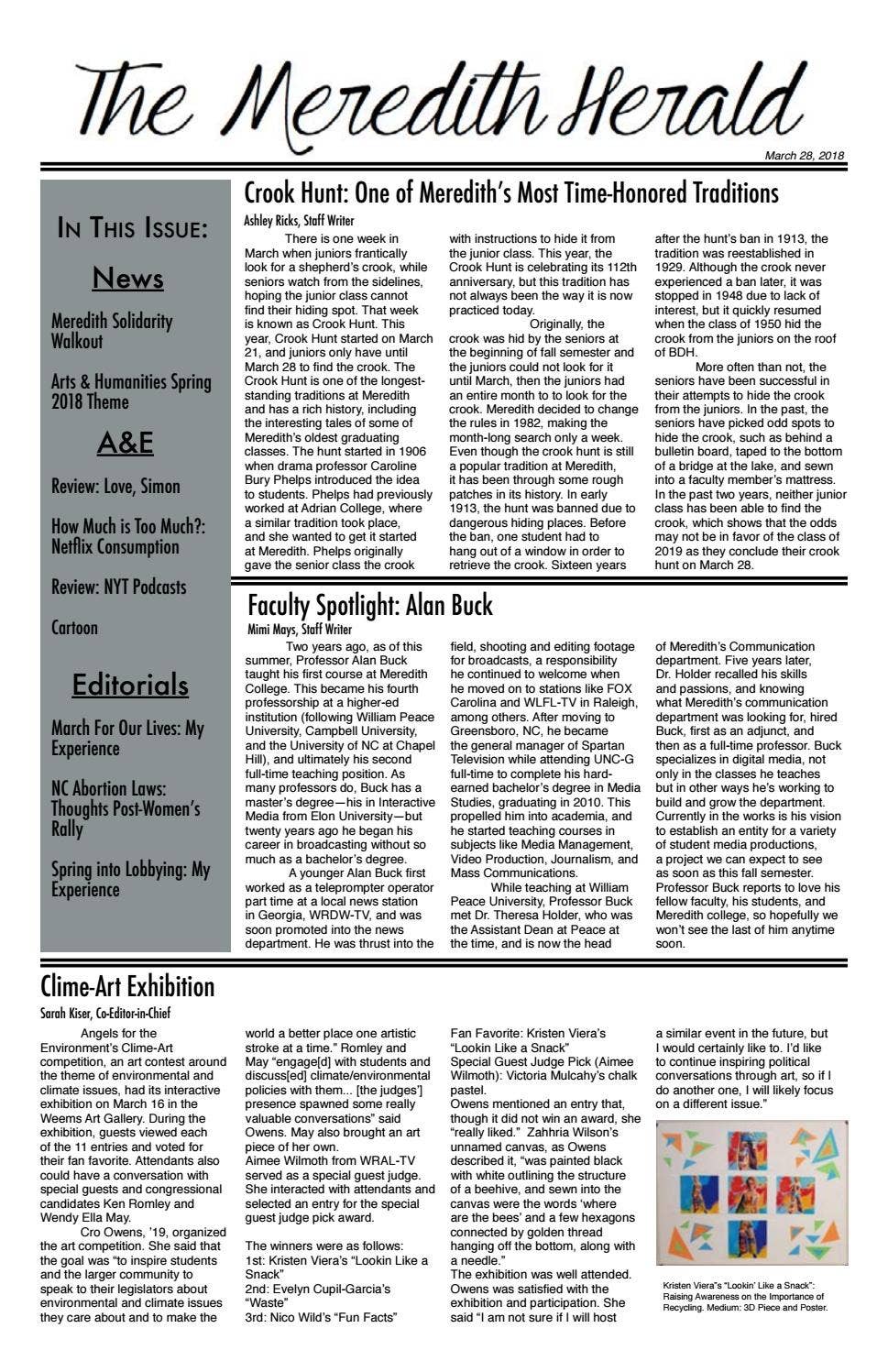 March 28, 2018 by The Meredith Herald - Issuu