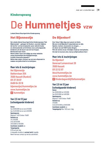 Brochure aanbod kinderen en jongeren 'herfst- en kerstvakantie 2018' by ...