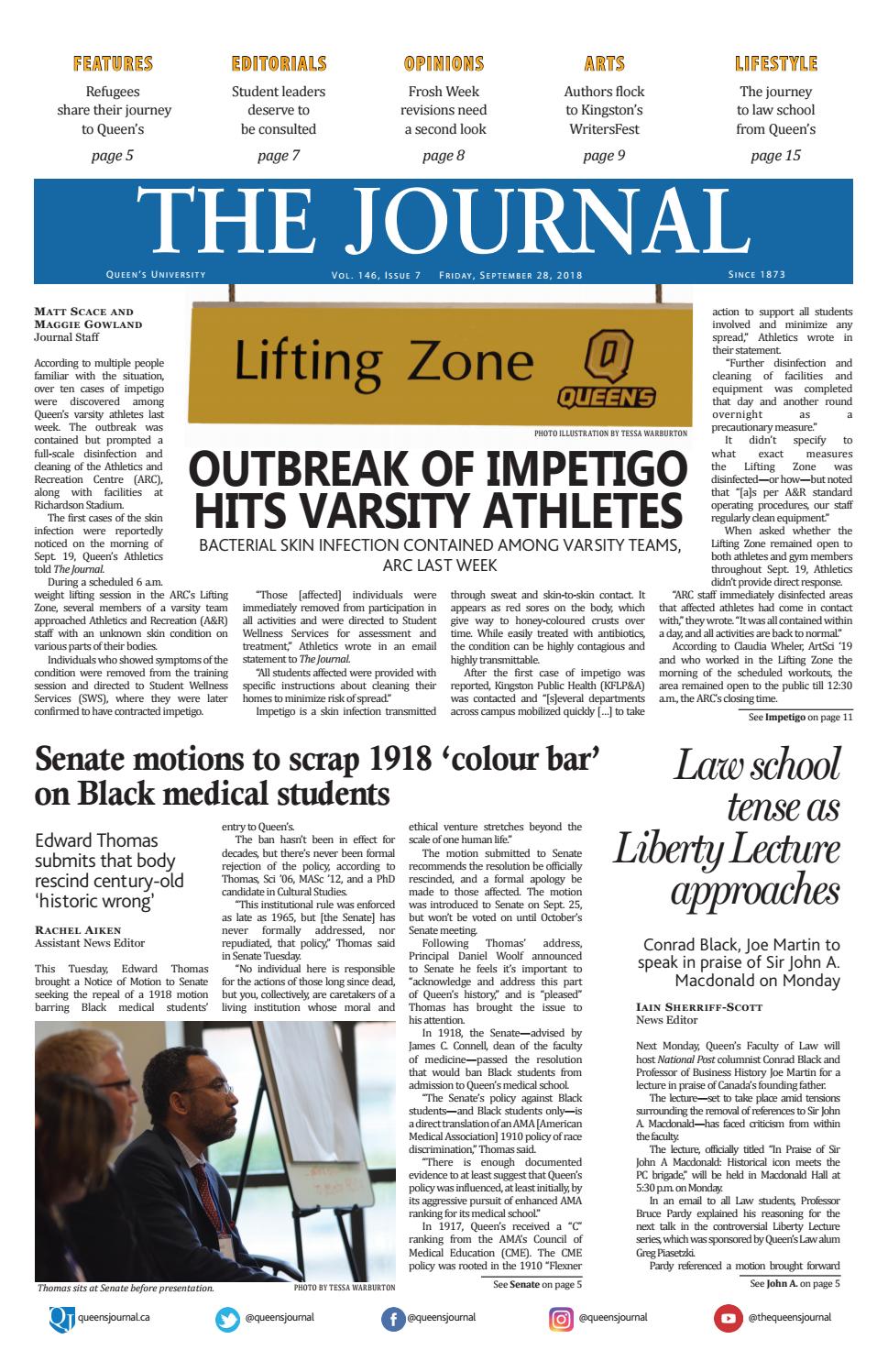 The Queen's Journal, Volume 146, Issue 7 by The Queen's Journal - Issuu