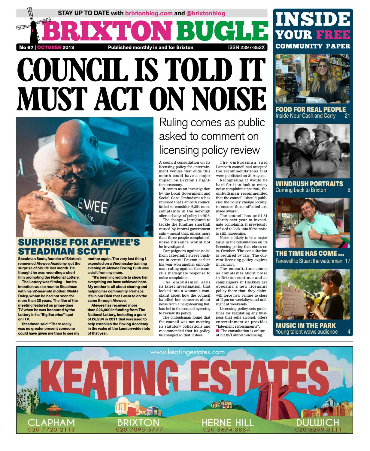 Brixton Bugle October 2018 by Brixton Bugle - Issuu