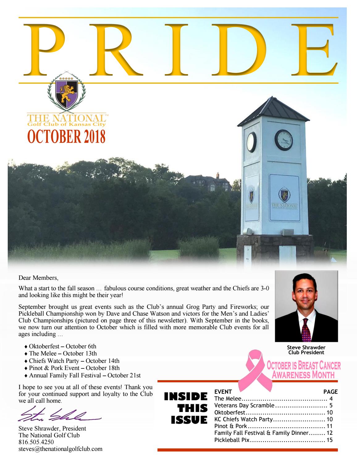 October 2018 Newsletter at The National Golf Club by Loch Lloyd Country ...