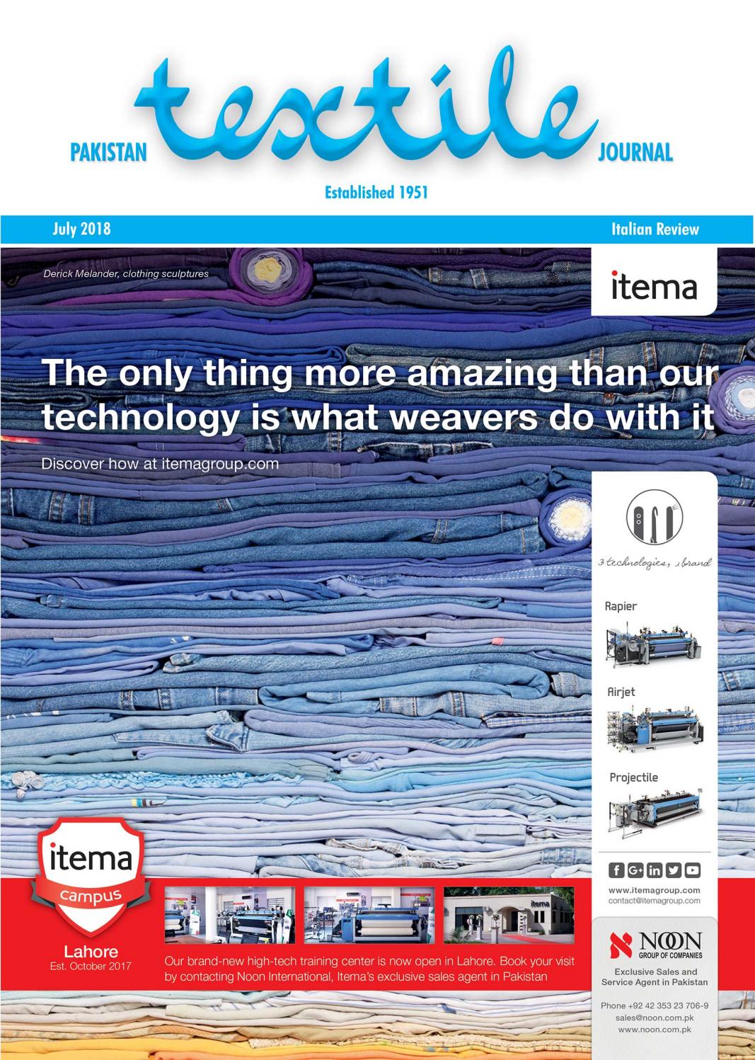 Pakistan Textile Journal, July 2018 by Pakistan Textile Journal - Issuu