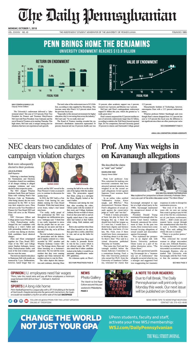 October 1, 2018 by The Daily Pennsylvanian - Issuu