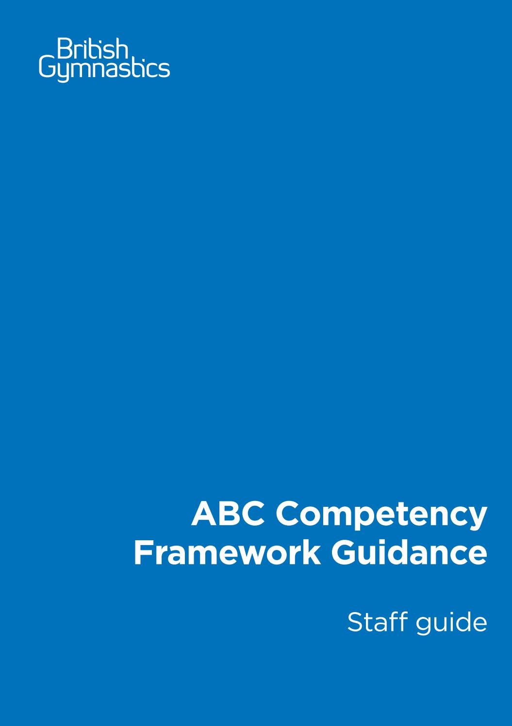 ABC Competency Framework Guidance - Staff guide by british-gymnastics ...