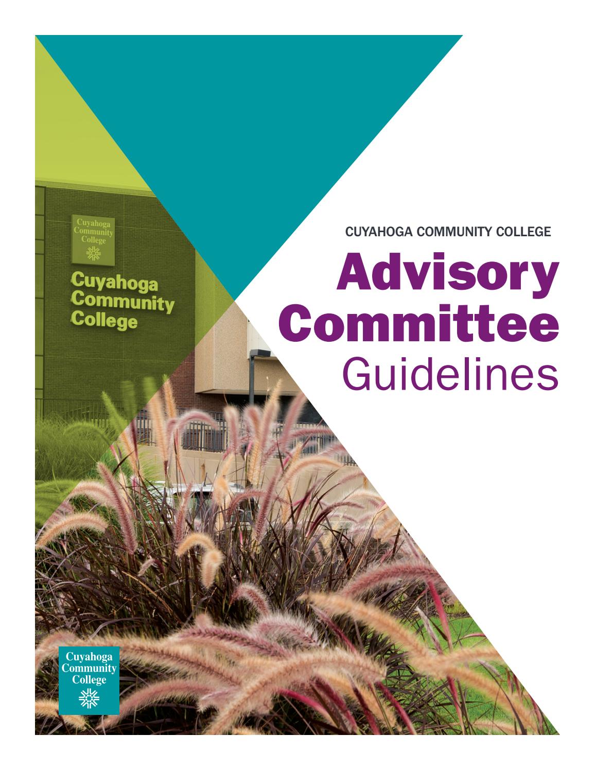 Advisory Committee Guidelines by Cuyahoga Community College - Issuu