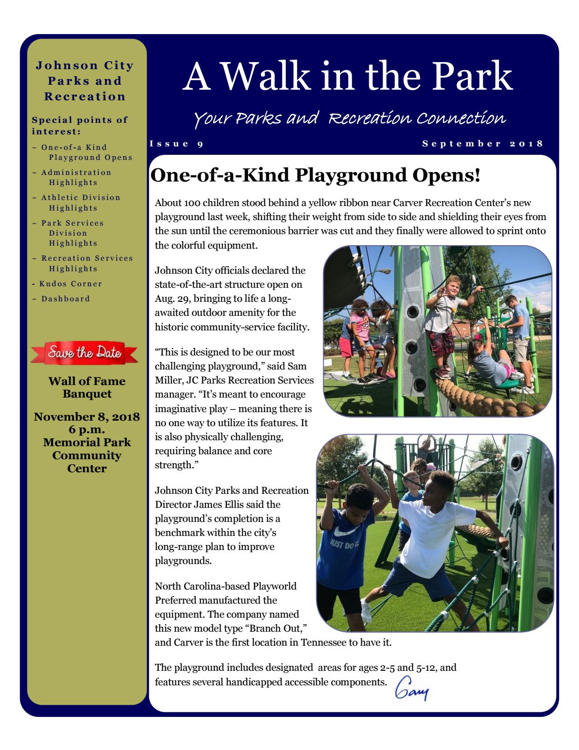 A Walk in the Park Newsletter by City of Johnson City - Issuu