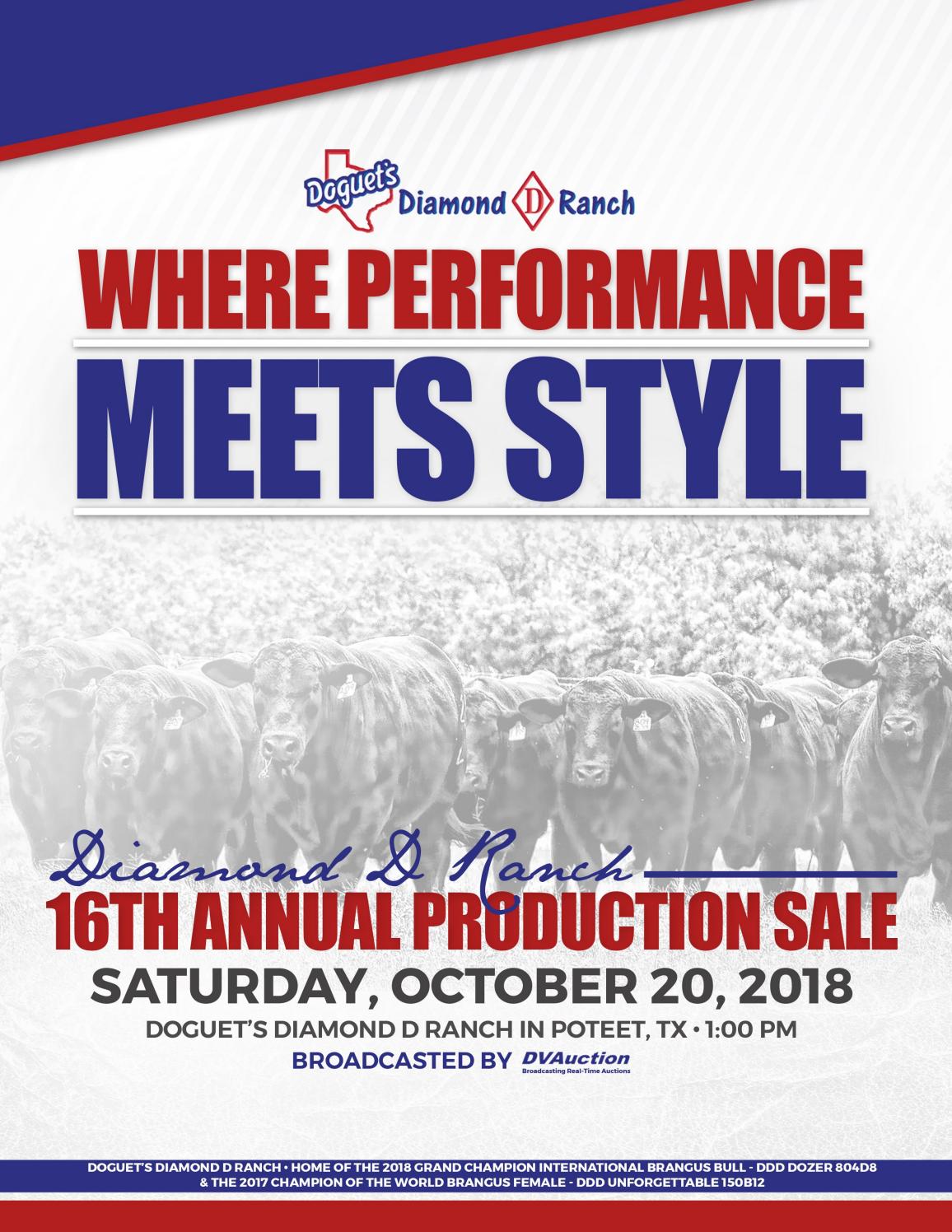 Diamond D Ranch 16th Annual Production sale by Garrett Thomas - Issuu