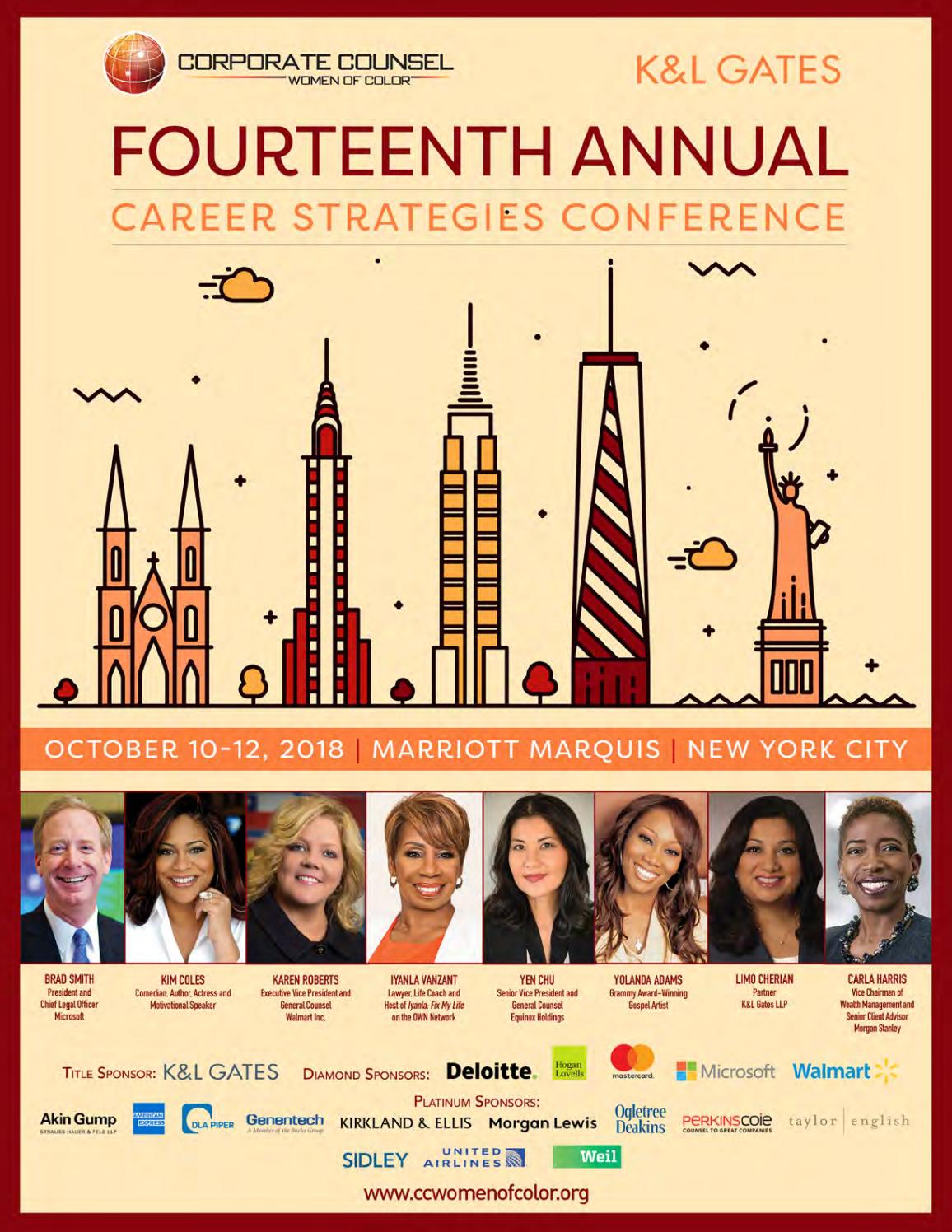 2018 CCWC Conference Magazine by Corporate Counsel Women of Color - Issuu