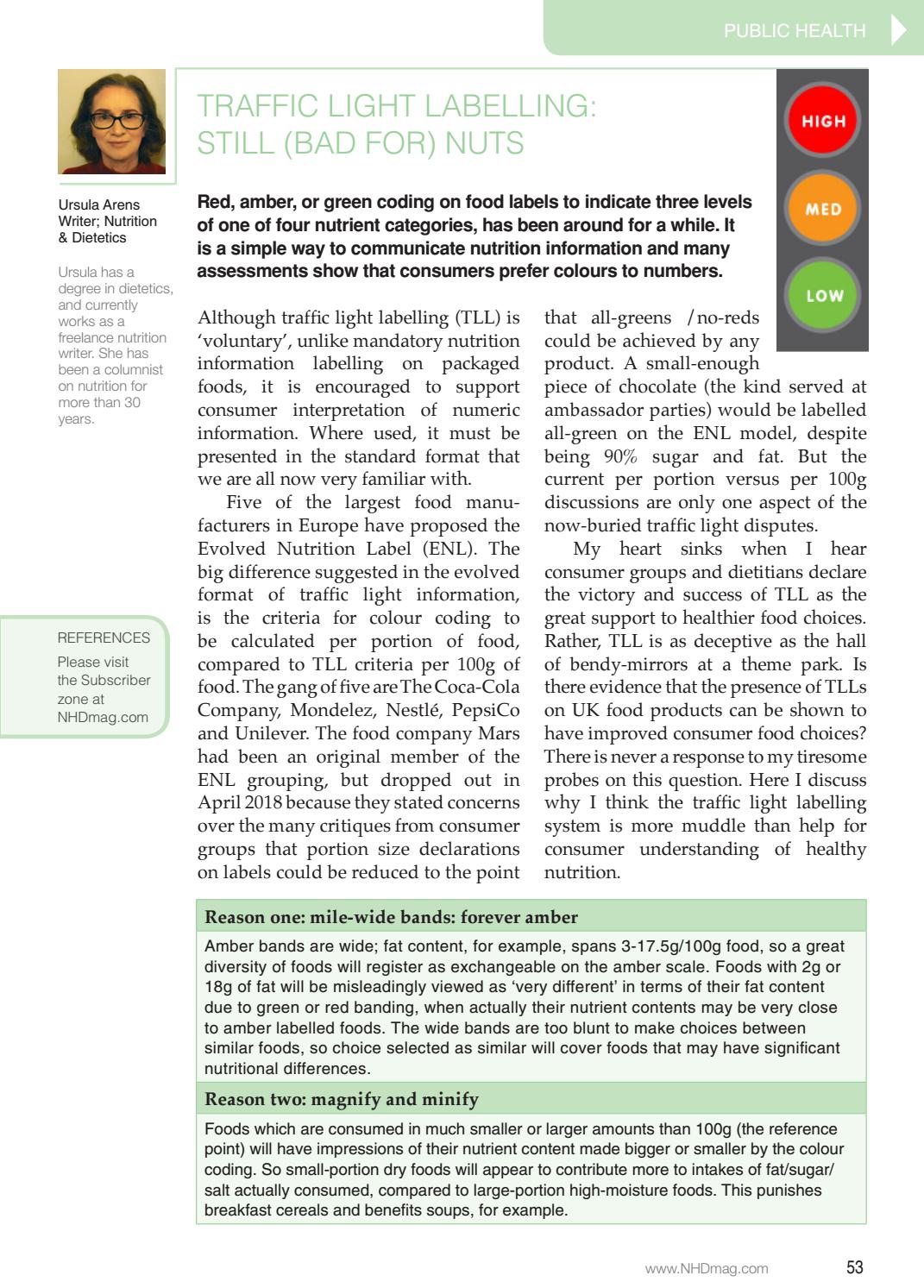 Traffic Light Labelling by NH Publishing Ltd - Issuu
